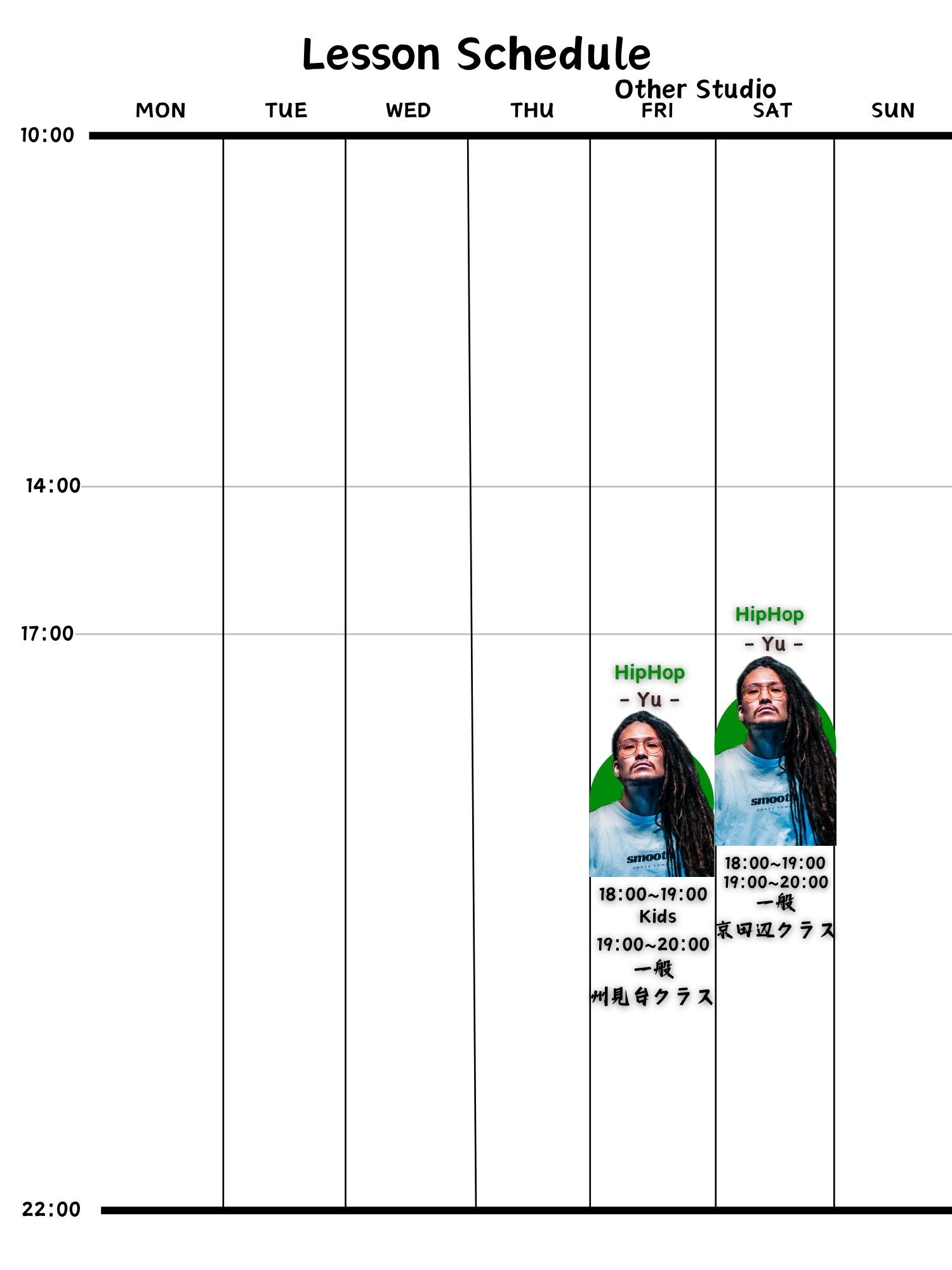 LESSON SCHEDULE - Smooth dance studio